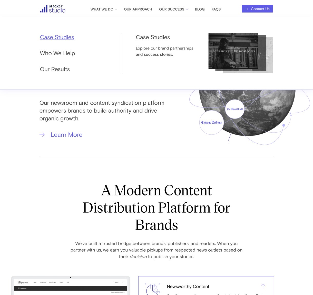 Portfolio Example: Stacker Studio | SmartBug Media®